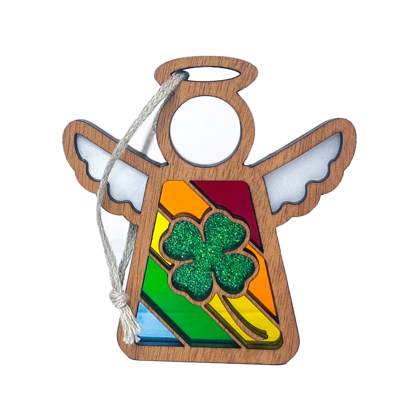 Mother's Angels® Glittery Four-Leaf Clover Ornament - Collectible ...