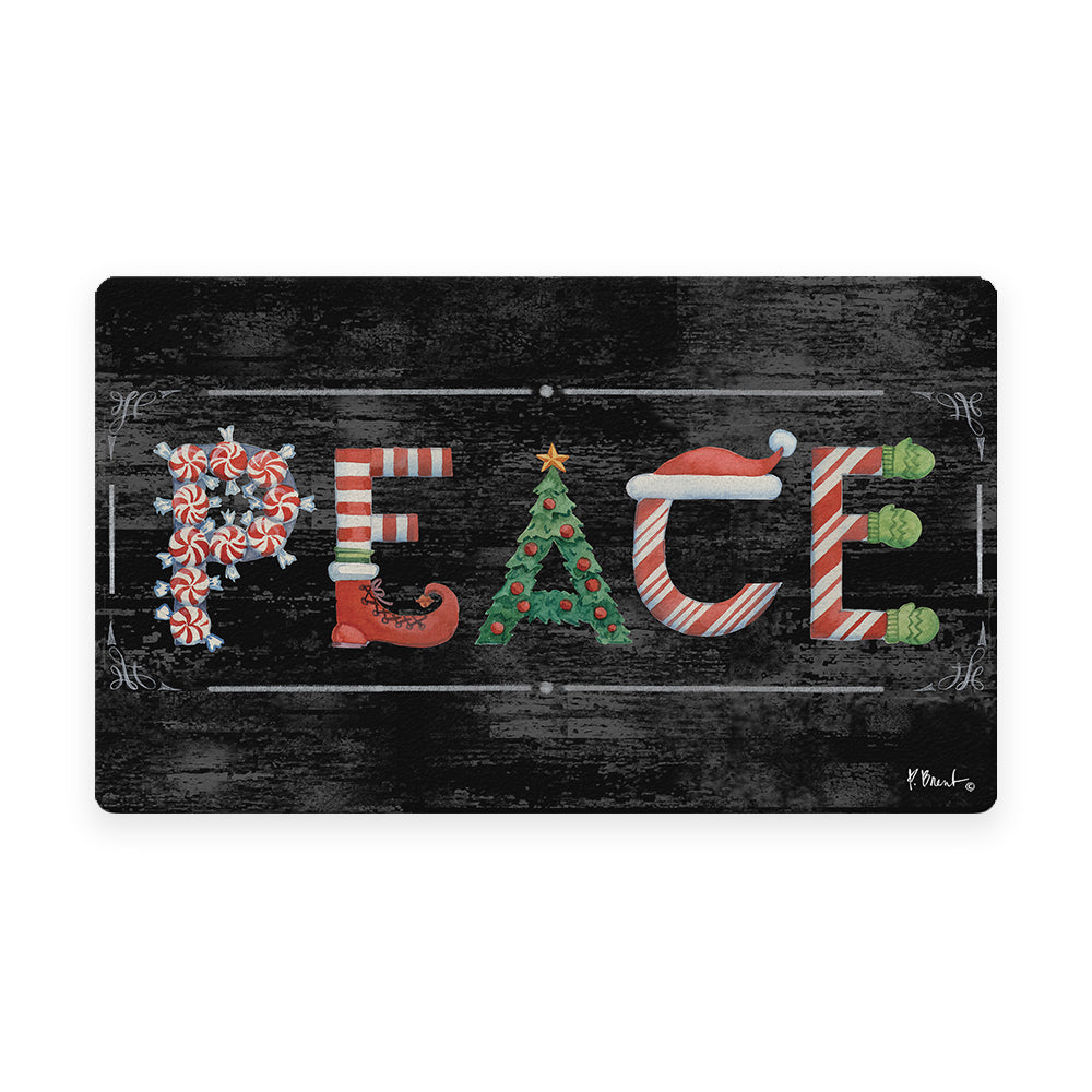 Holiday Peace Door Mat (18 x 30") | Michaels
