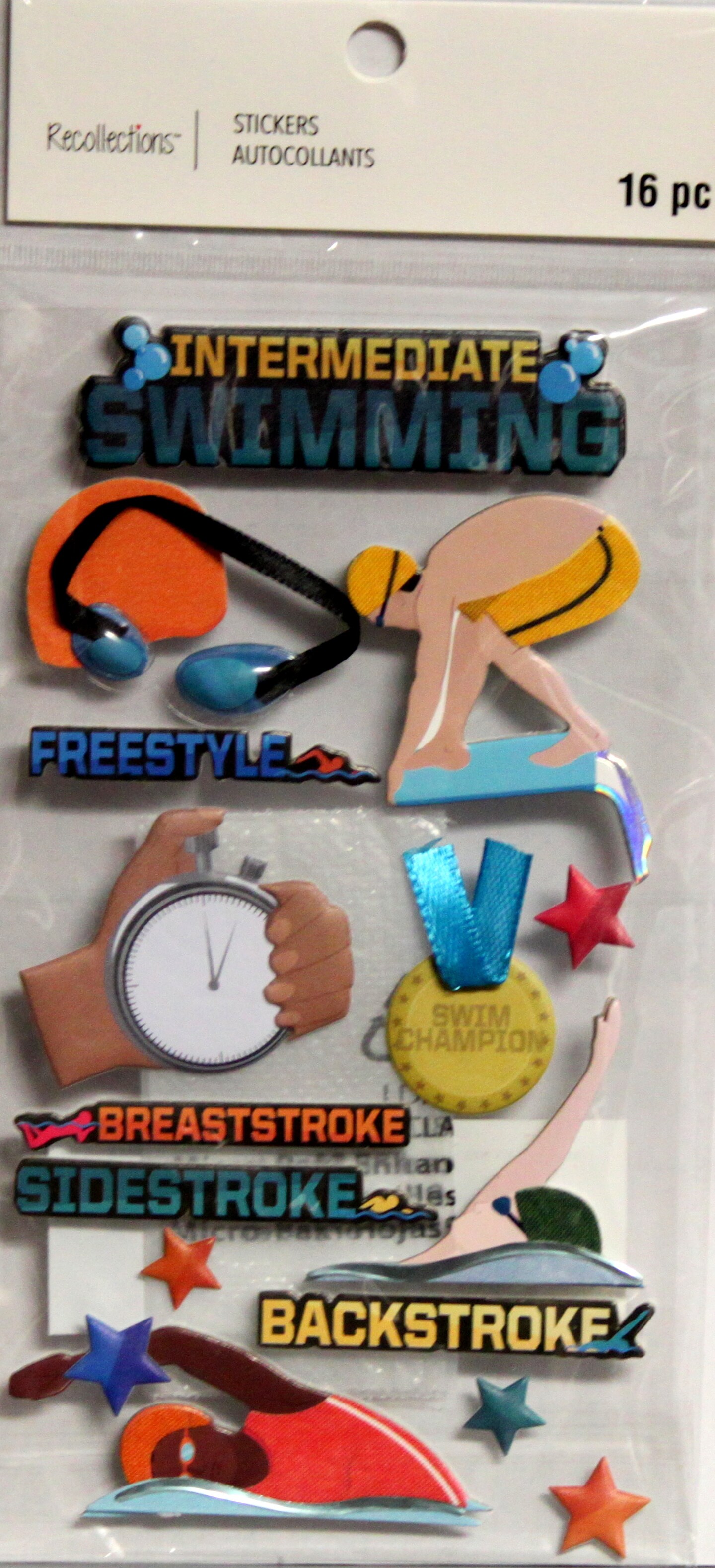 Recollections Swimming Dimensional Stickers | Michaels