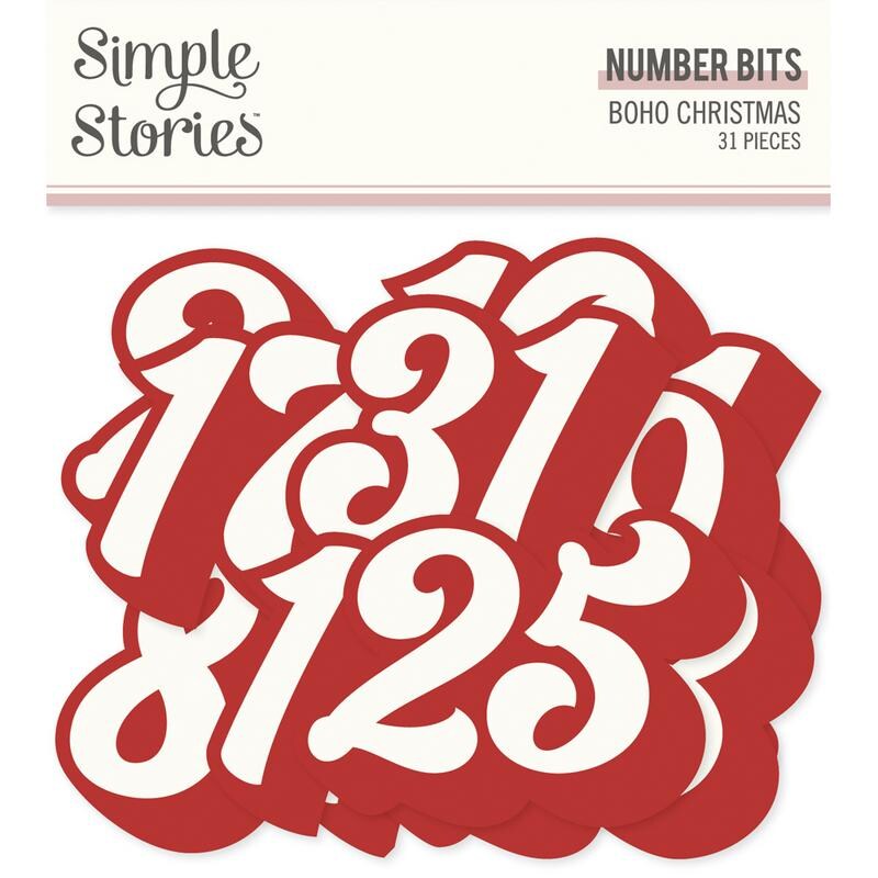 Boho Christmas Number Bits & Pieces - Simple Stories | Michaels
