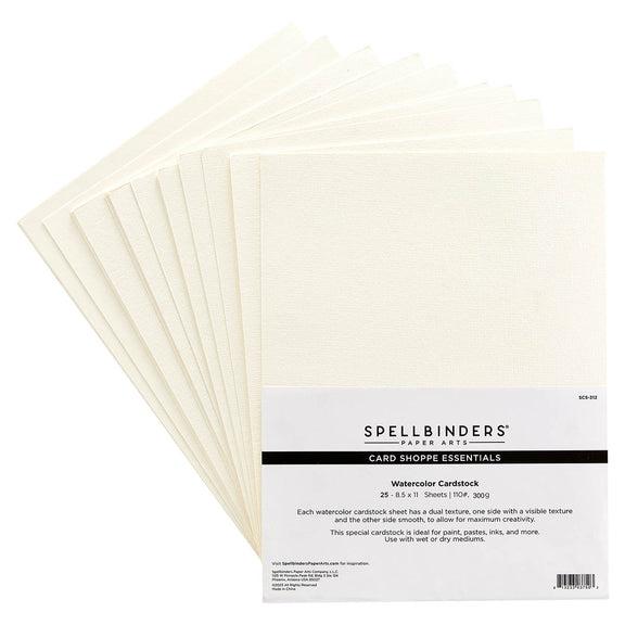 Watercolor Cardstock 8.5x11 Twenty-Five Pack - Spellbinders | Michaels