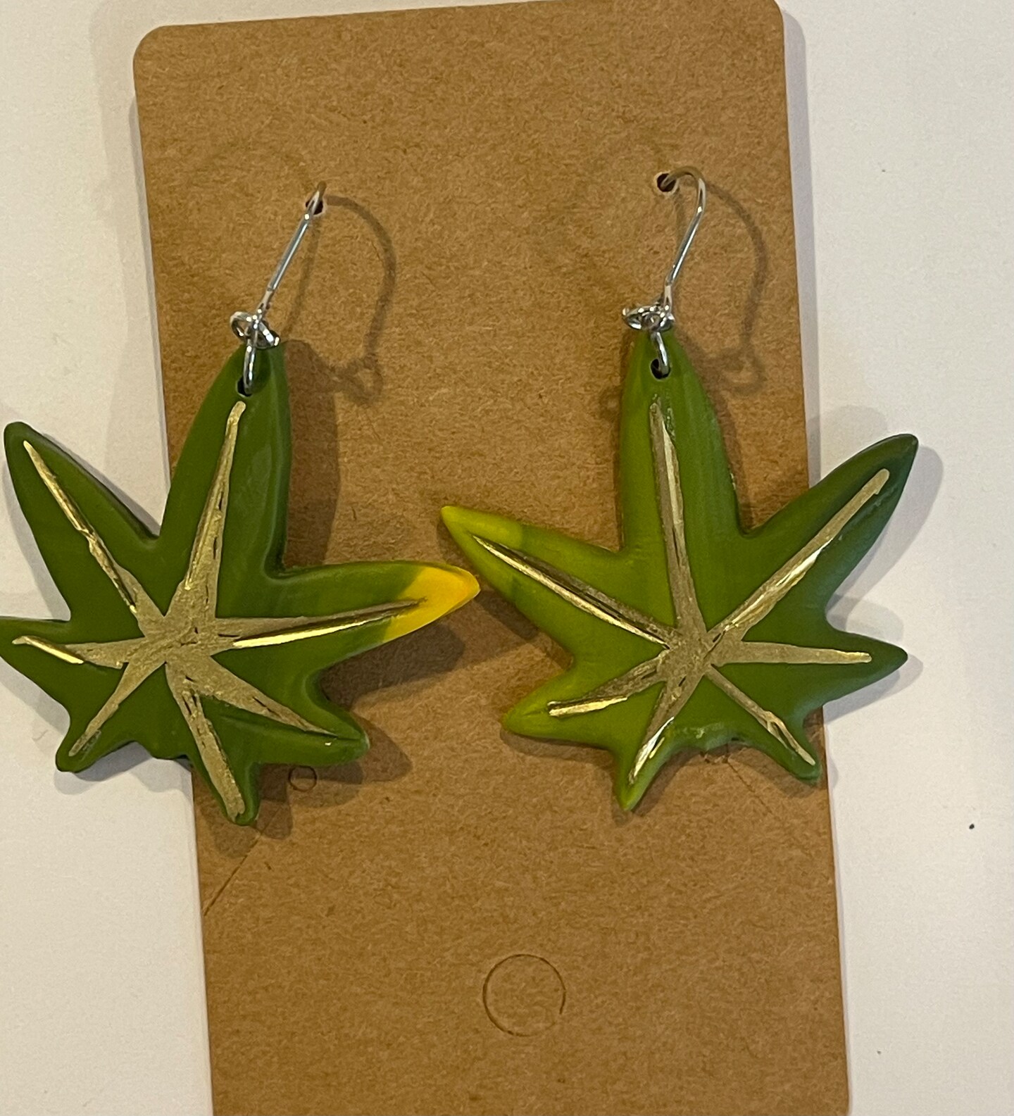 Psychedelic Cannabis leaf earrings | MakerPlace by Michaels