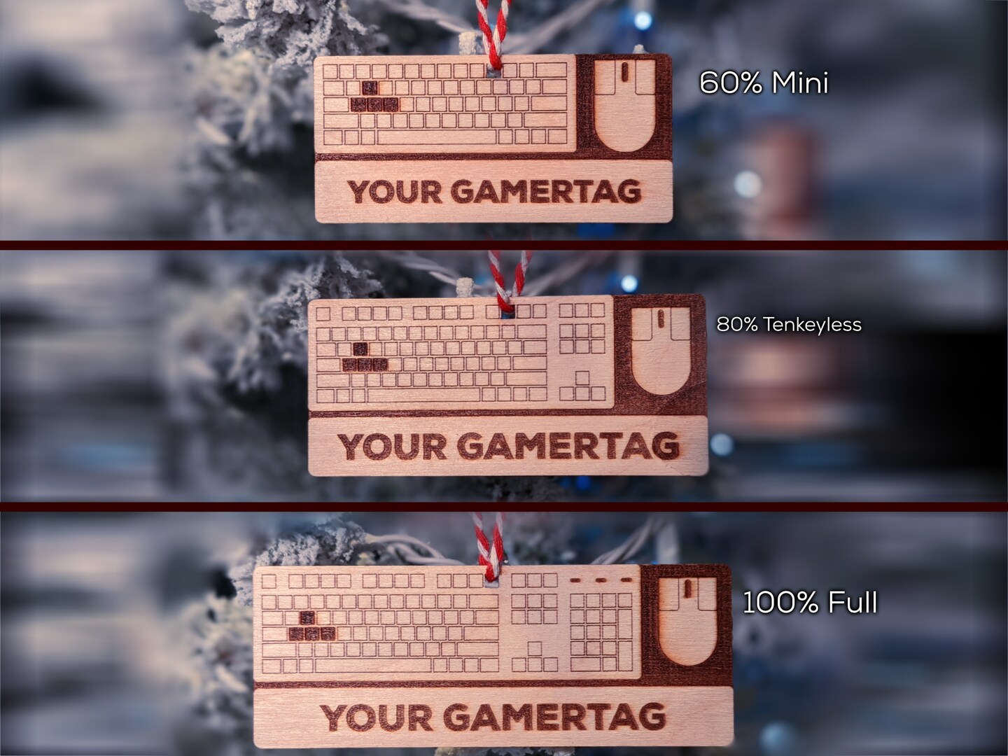 Personalized Wooden Keyboard Ornament | Perfect for PC Gamers or ...