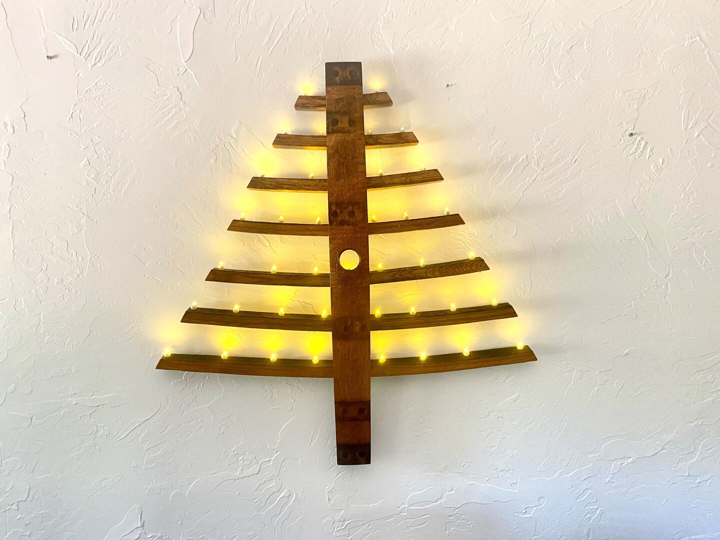 3 foot tall Christmas tree created from genuine bourbon barrel ...