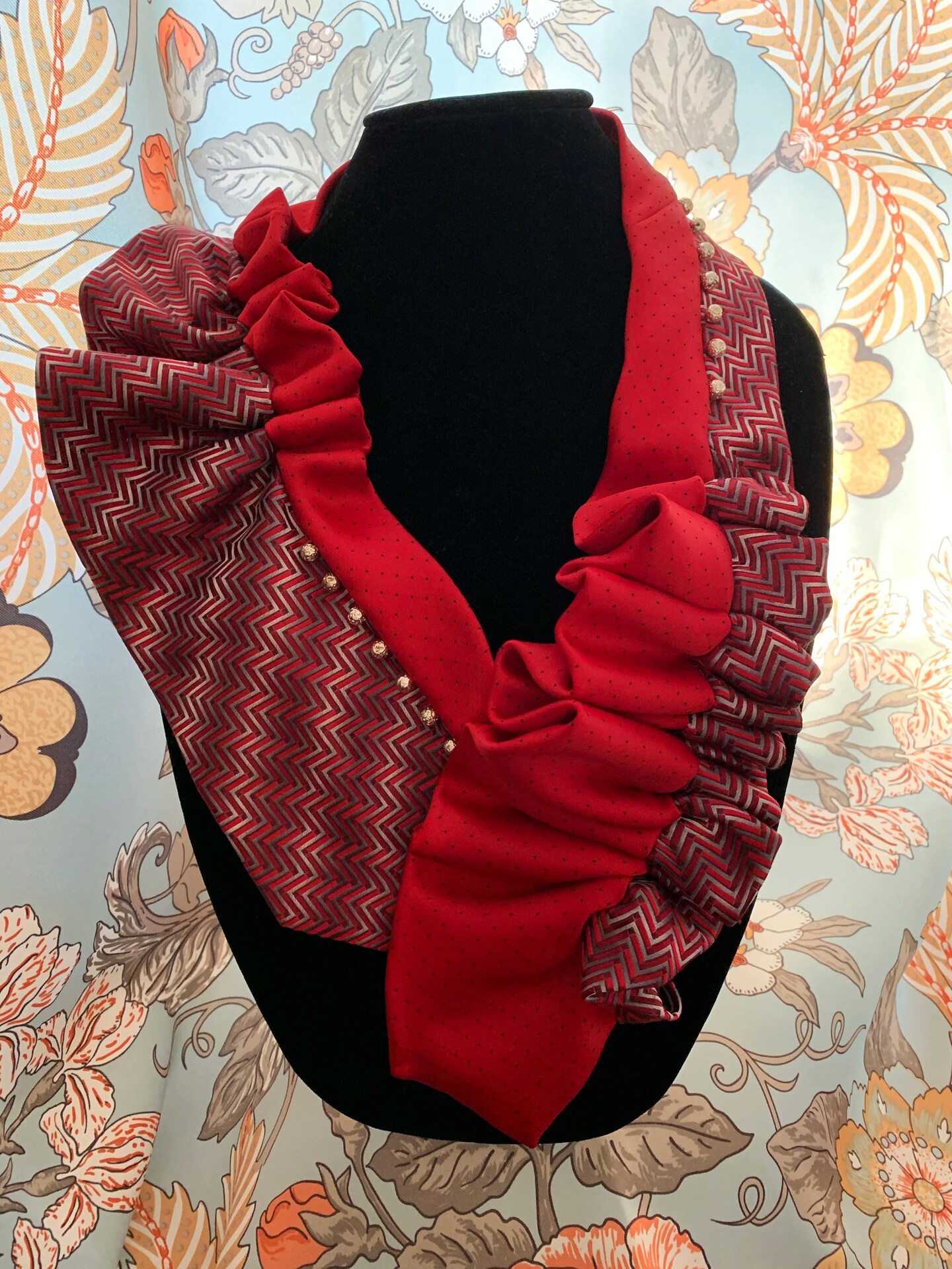 Unique Silk Double Necktie Jewelry, one of a kind, design statement ...