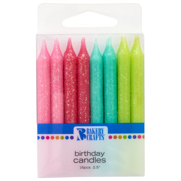Fiesta Spirit Glitter Specialty Candles, 16pc | Michaels