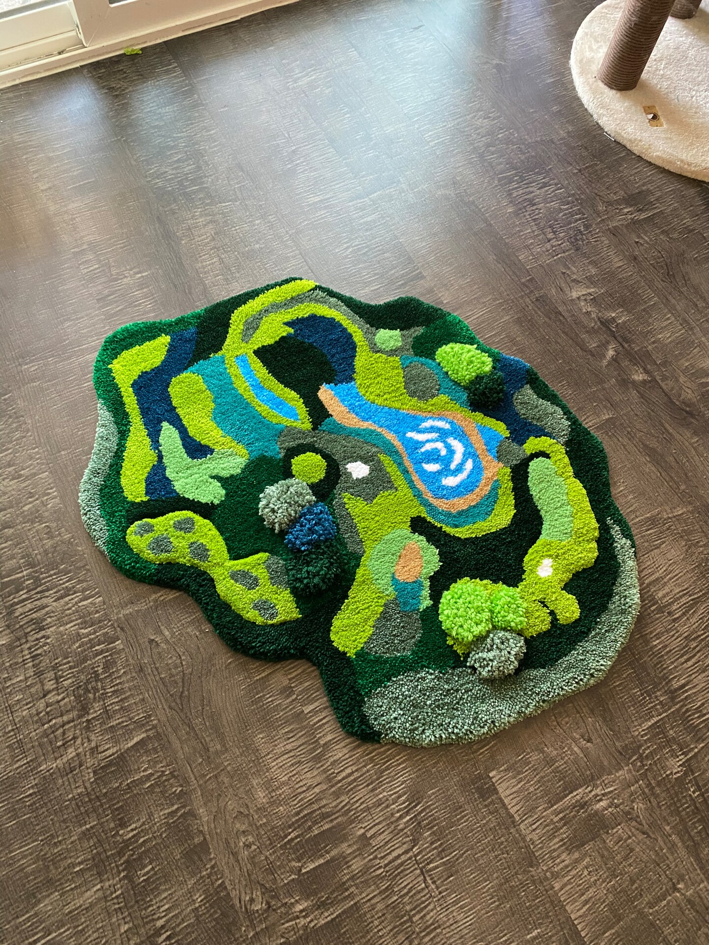 Handmade Moss Rug 3D, Tufted Fluffy Moss Rug, Green Grass Rug, Modern ...