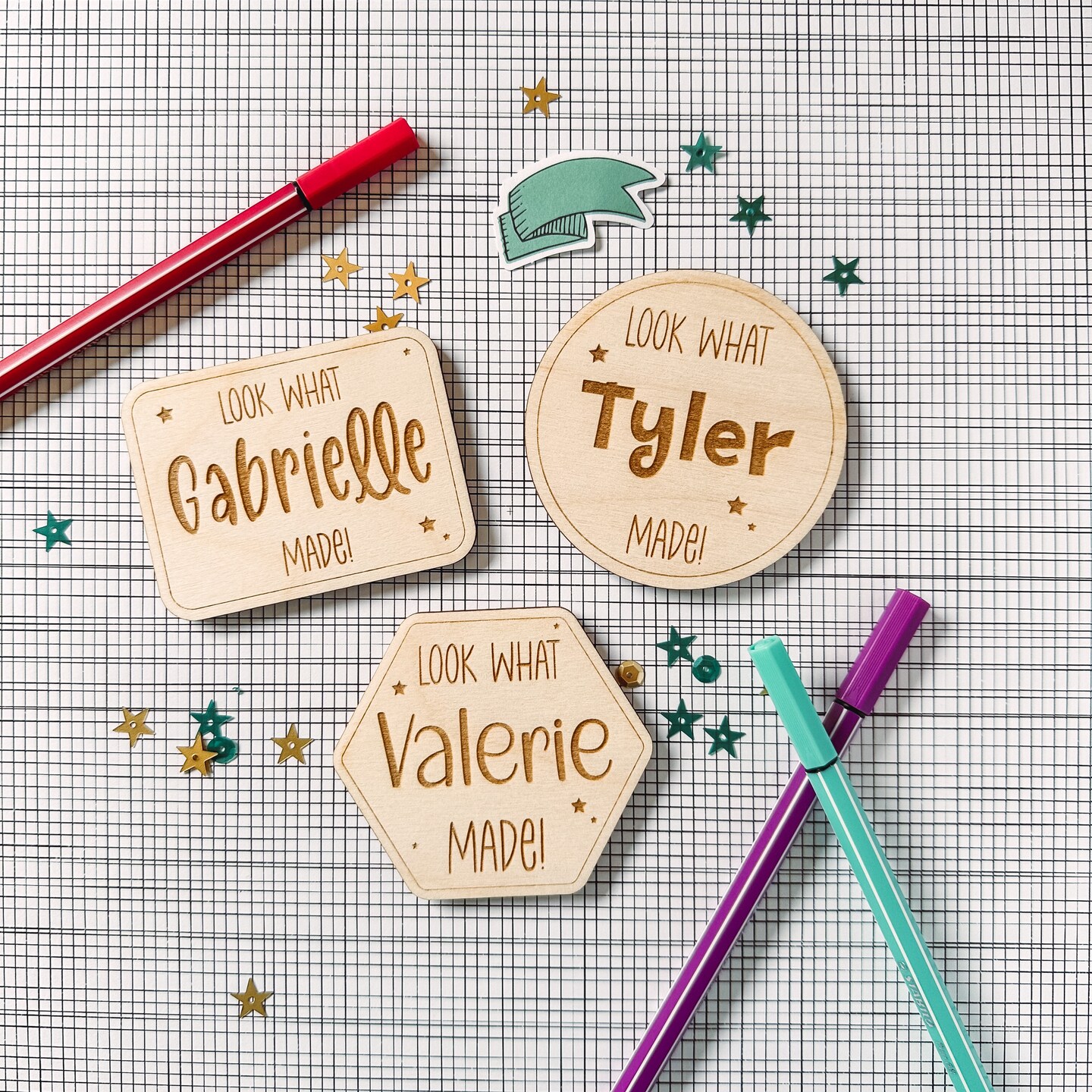 Personalized Gift Look What I Made Magnet, Kid's Artwork Magnet, Fridge ...