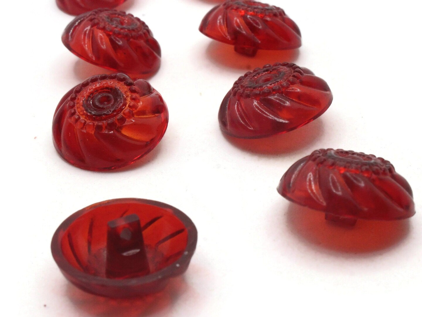 8 19mm Vintage Red Plastic Shank Buttons Sewing Notions | Michaels