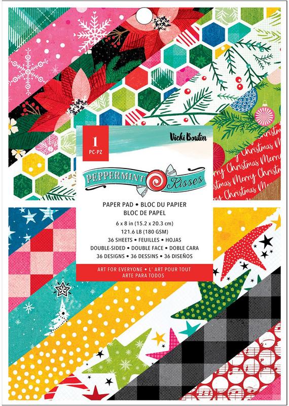 Peppermint Kisses 6x8 Paper Pad - Vicki Boutin | Michaels