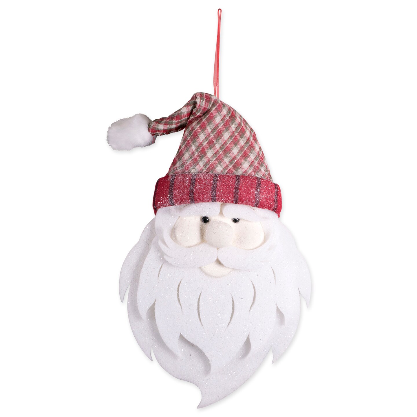 DII Hanging Foam Santa With Plaid Hat | Michaels