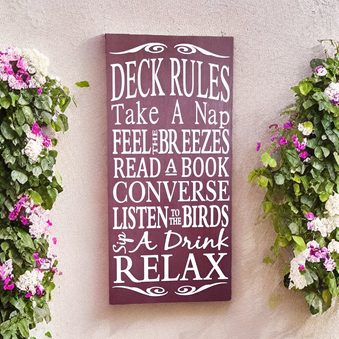 Deck Rules Wooden Sign, You Pick Color | MakerPlace by Michaels