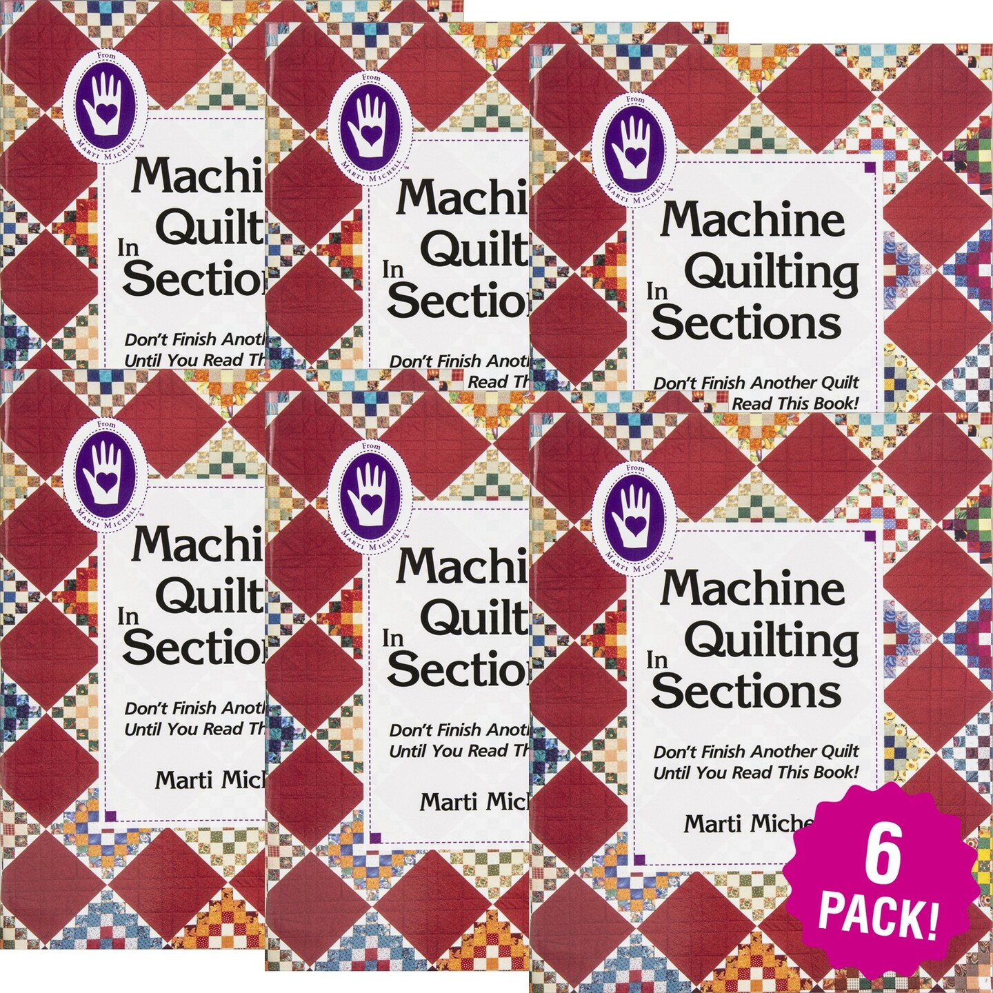 Multipack of 6 - Marti Michell Books-Machine Quilting In Sections ...