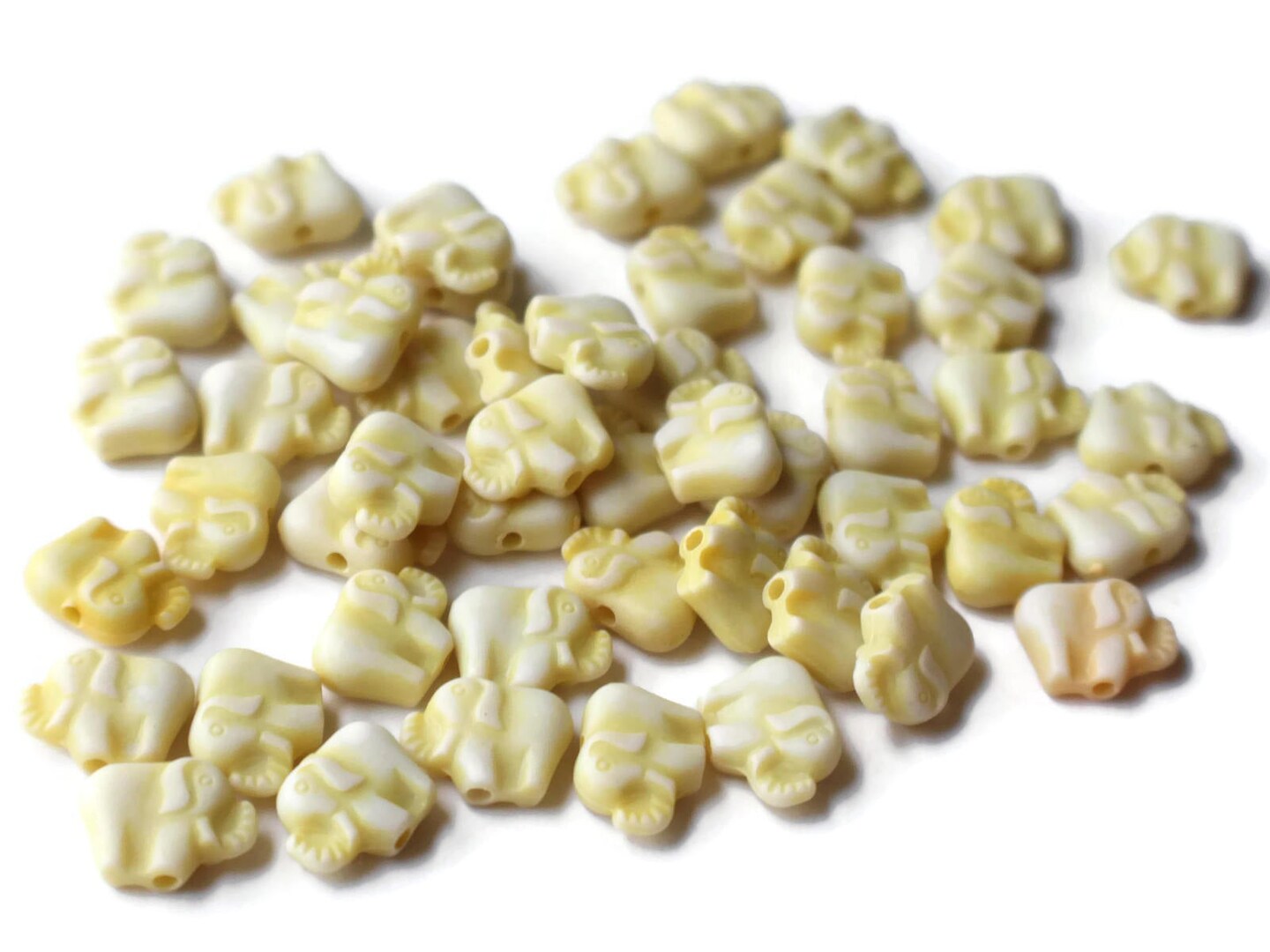 50 12mm Yellow Elephants Tiny Plastic Miniature Animal Beads | Michaels