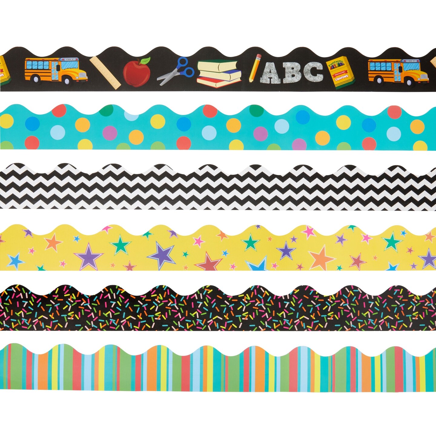 234 Feet Of Scalloped Bulletin Board Borders In 6 Rolls Trim For