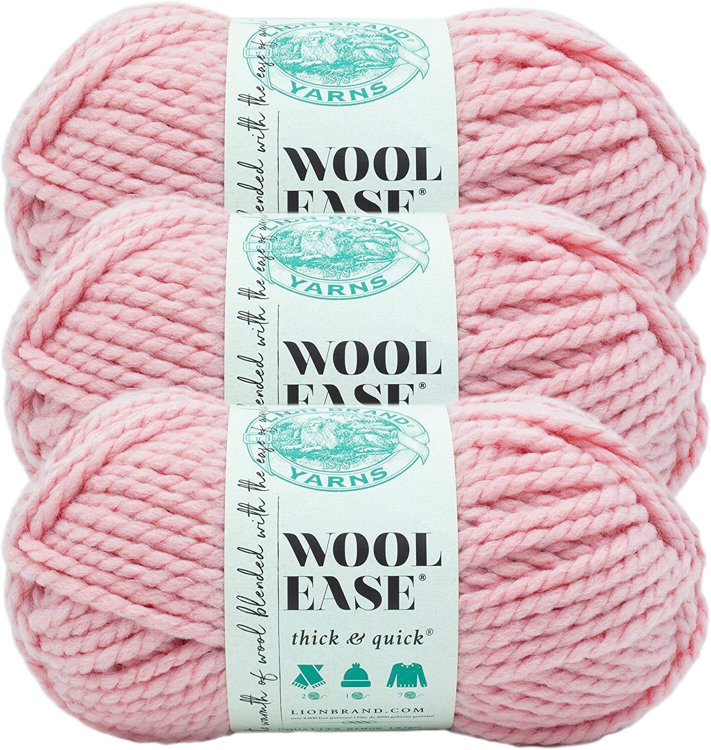 (Pack of 3) Lion Brand Wool-Ease Thick & Quick Yarn-Rouge | Michaels