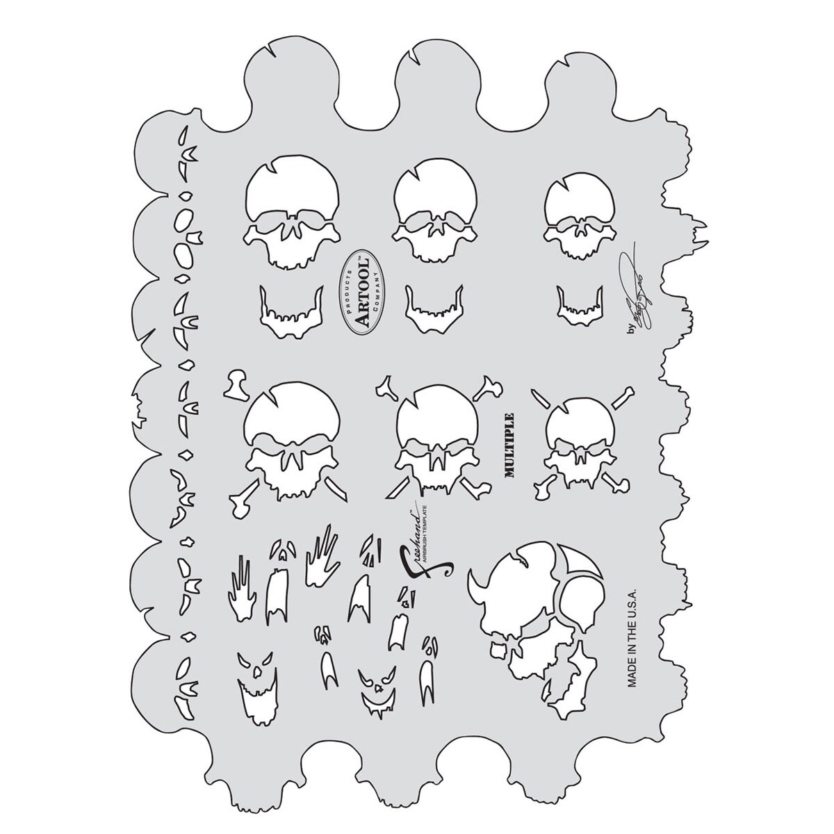 Iwata Artool Freehand Template - Skull Master The Multiple | Michaels
