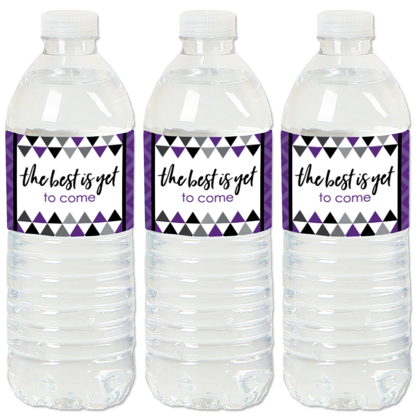 Big Dot of Happiness Purple Graduation Party Water Bottle Sticker ...