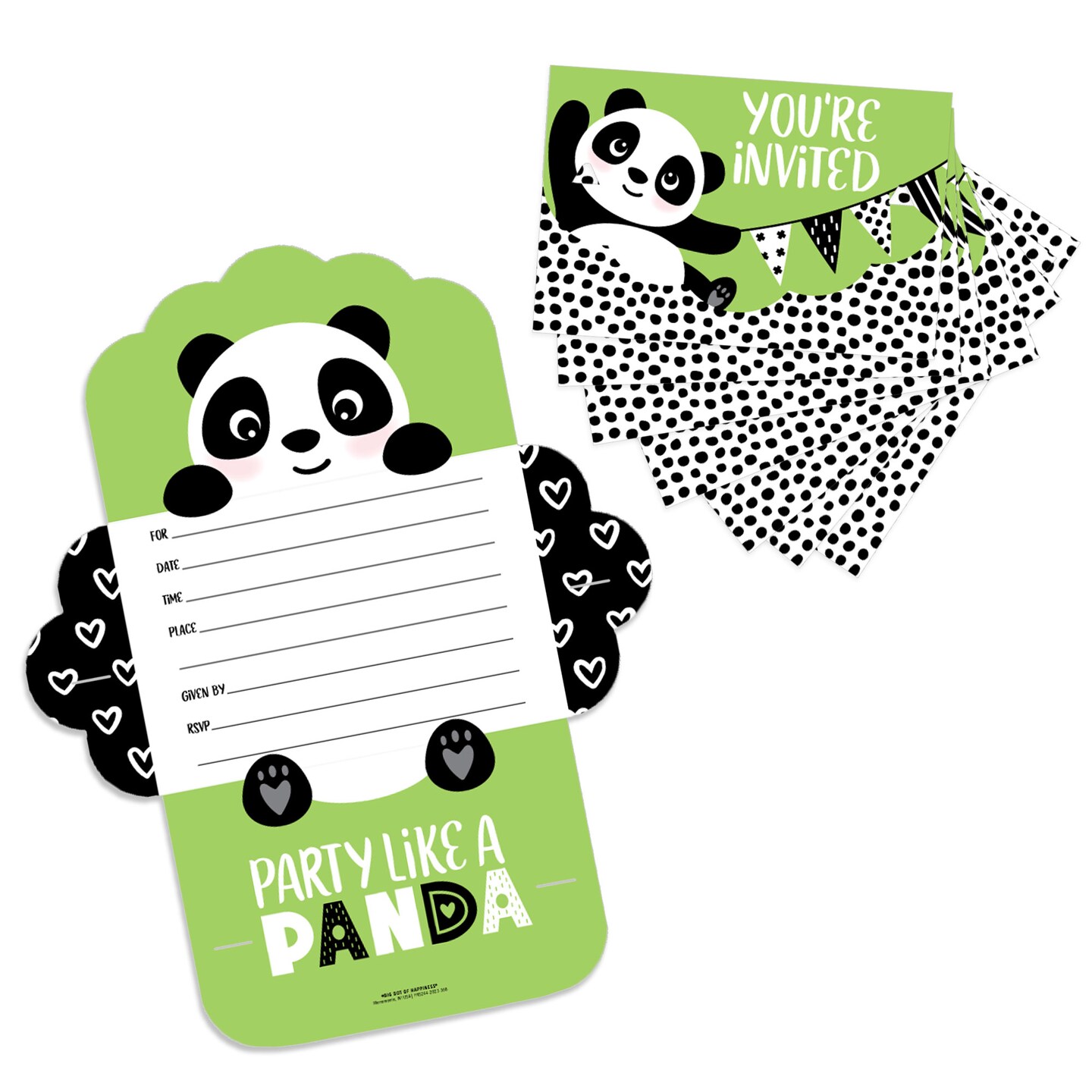 Big Dot of Happiness Party Like a Panda Bear - Fill-In Cards - Baby ...