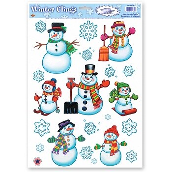 Snowman/Snowflake Window Clings | Michaels