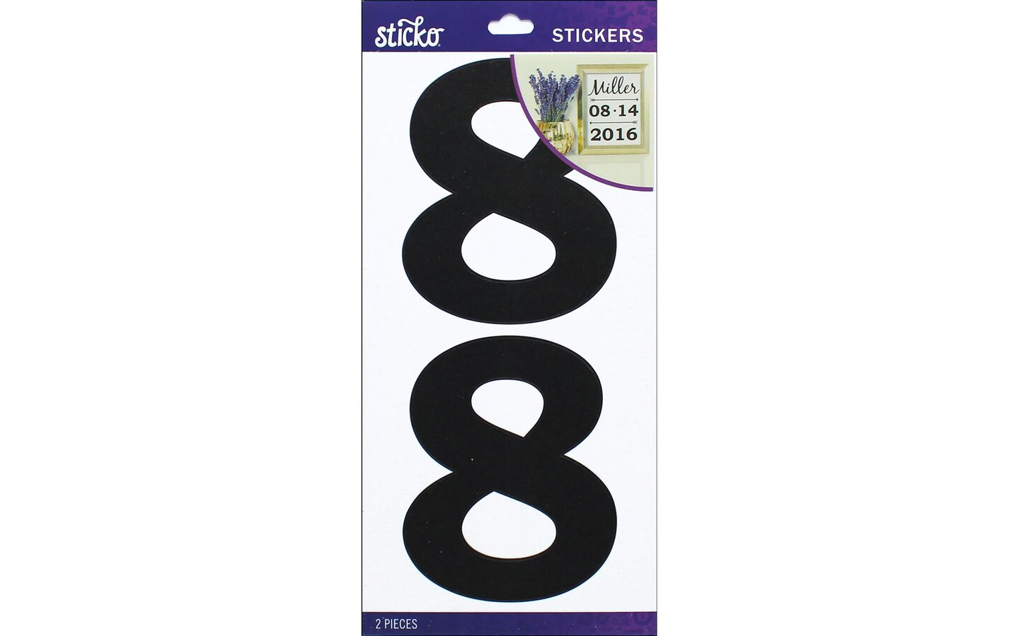 EK Sticko Sticker Basic Black Number 8 | Michaels