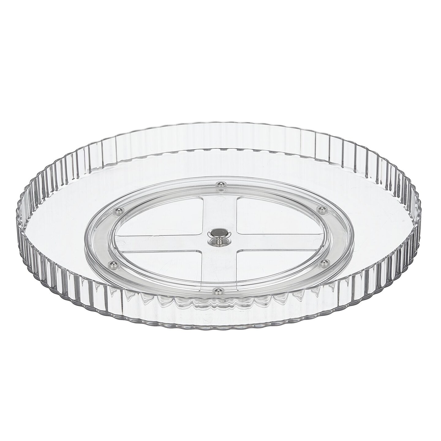 mDesign Fluted Lazy Susan Turntable Spinner for Kitchen/Bathroom | Michaels