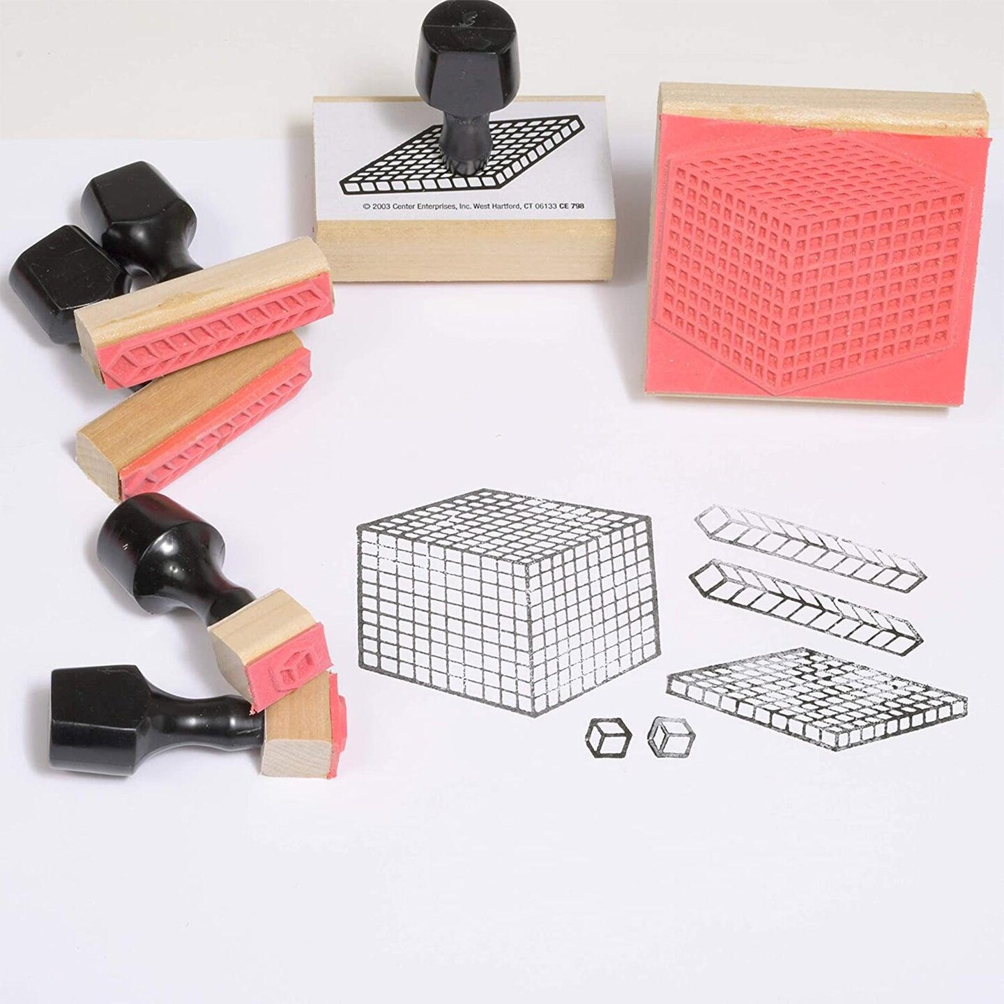 Base 10 Block Stamps - Set of 6 | Michaels