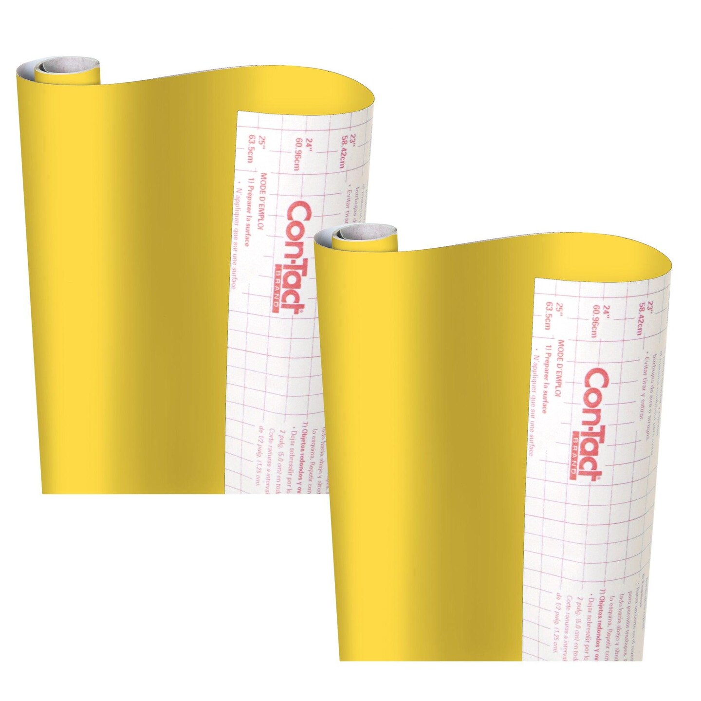 Creative Covering™ Adhesive Covering, Yellow, 18" x 16 ft, Pack of 2 ...