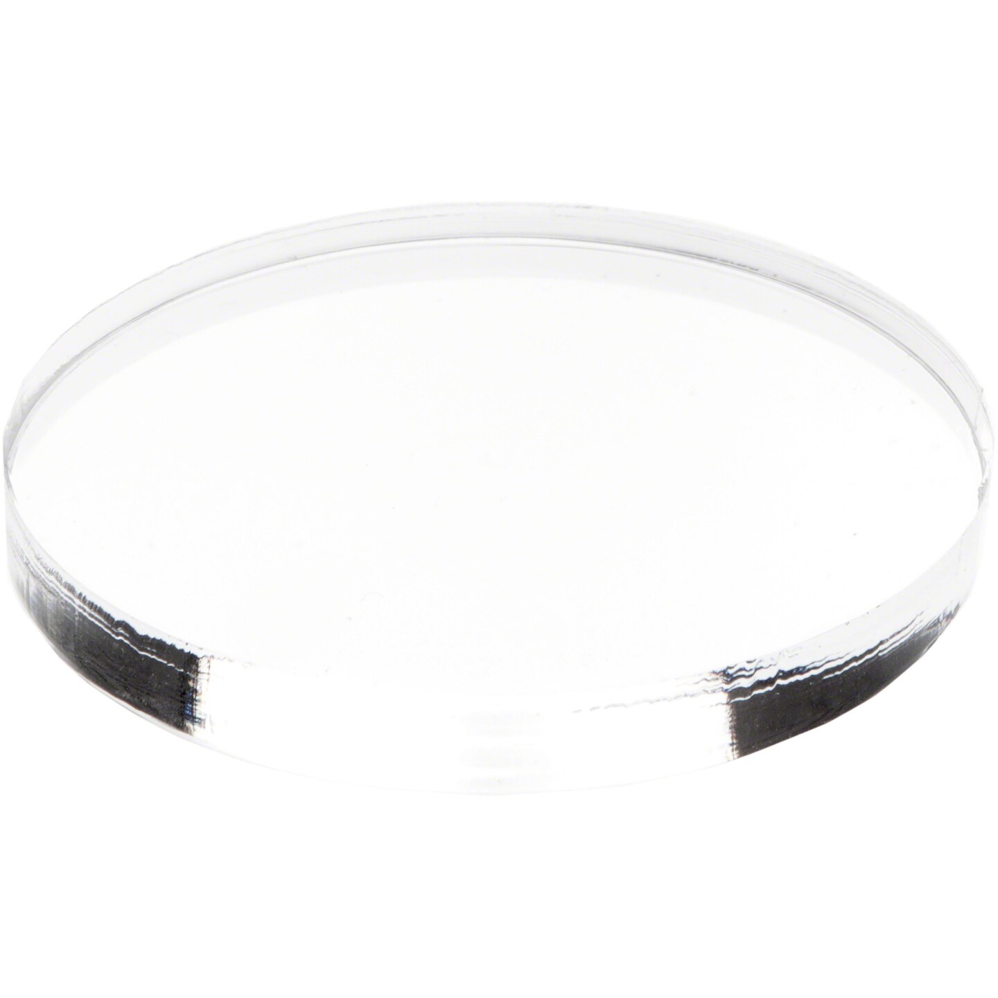 Plymor Clear Acrylic Round Standard-Edge Display Base, 3" W x 3" D x 0. ...
