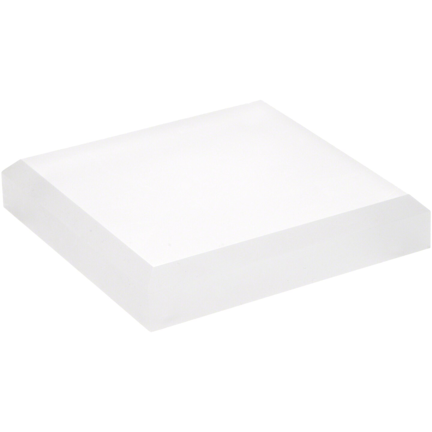 Plymor Frosted Acrylic Square Beveled Display Base, 4" W x 4" D x 0.75 ...