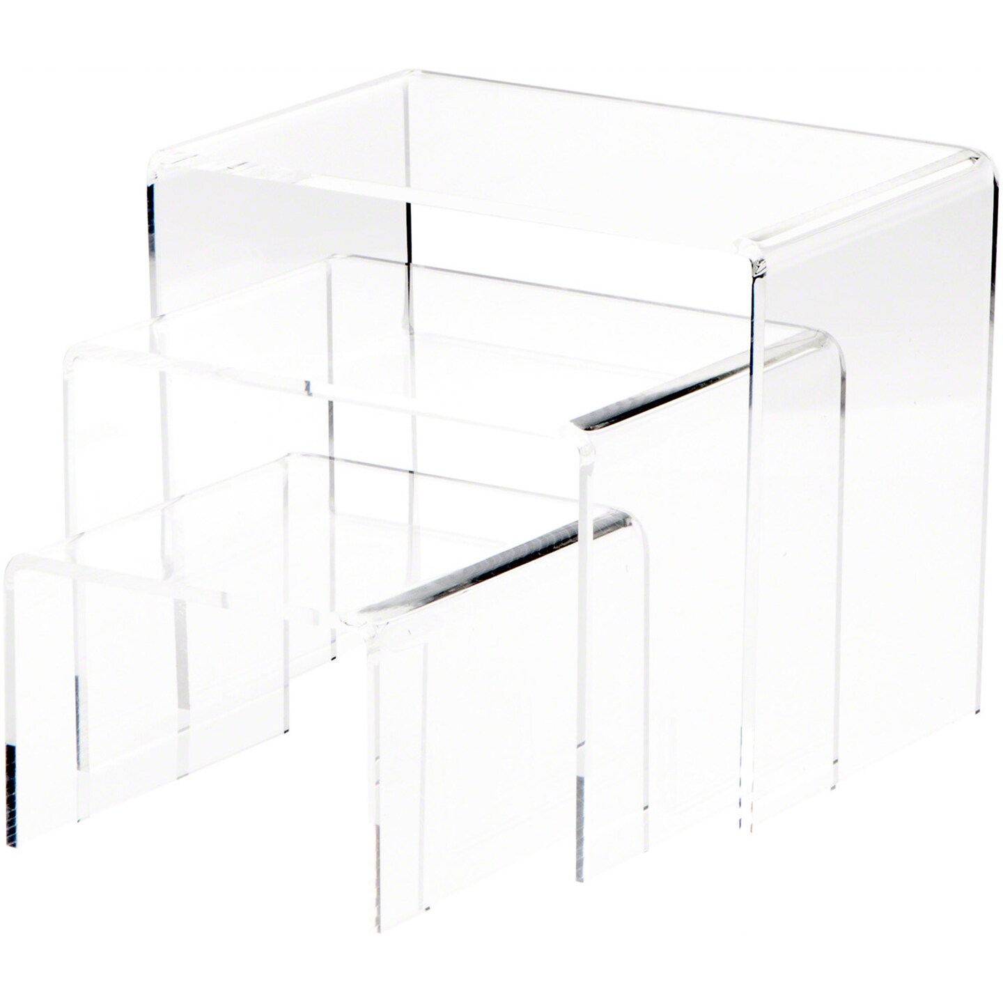 Plymor Clear Acrylic Rectangular Display Risers, 6" Deep Assortment ...