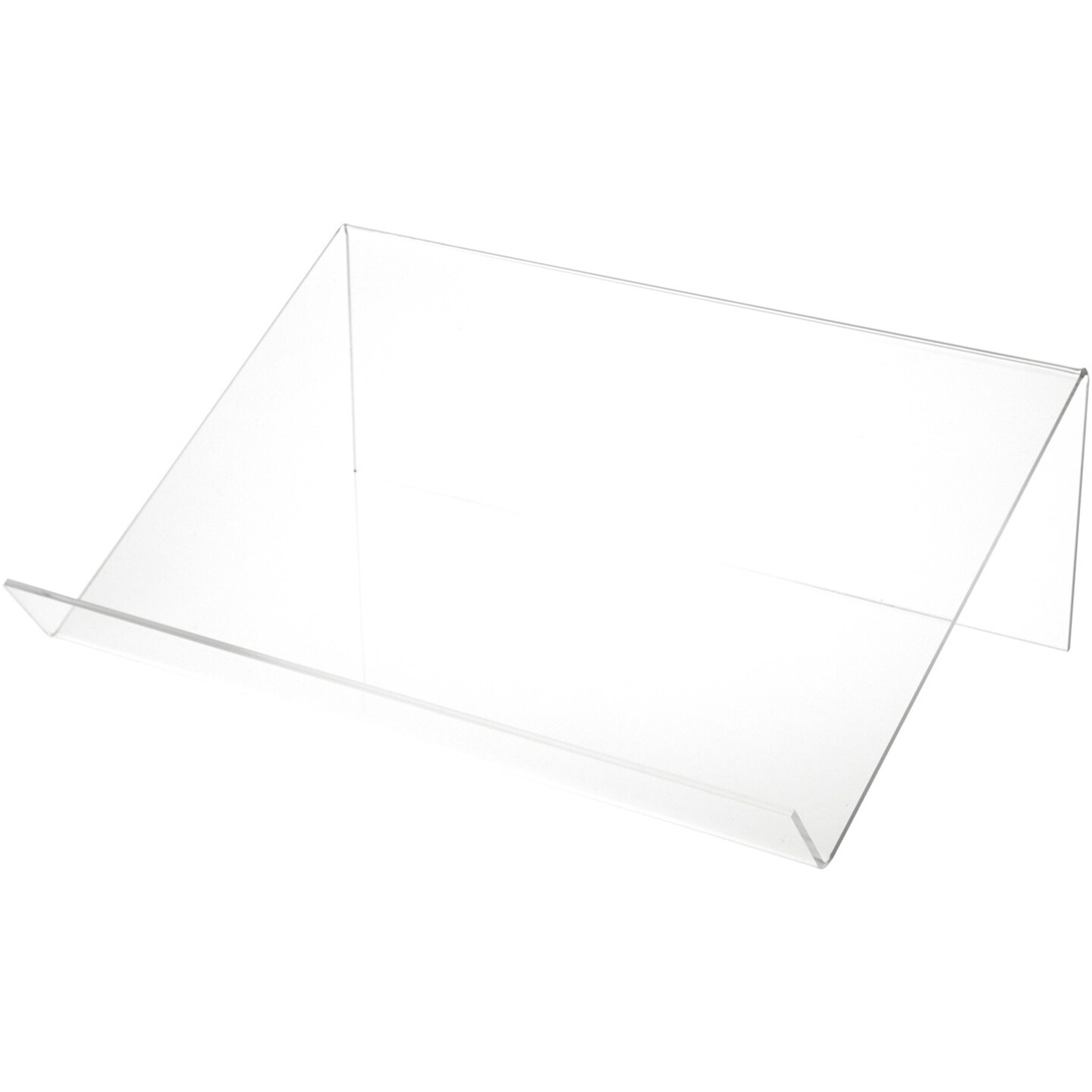 Plymor Clear Acrylic Slightly Elevated Book Display Stand with 2" Ledge ...