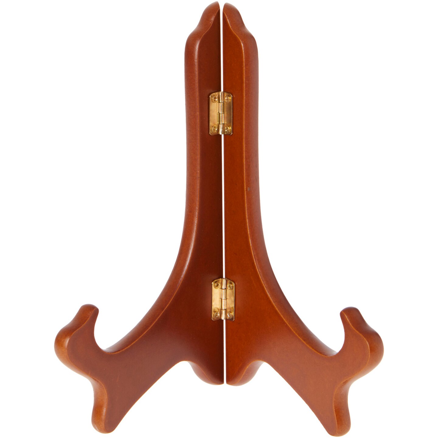 Bard's Hinged Walnut MDF Wood Plate Stand, 8" H x 7" W x 4.75" D (For 8 ...