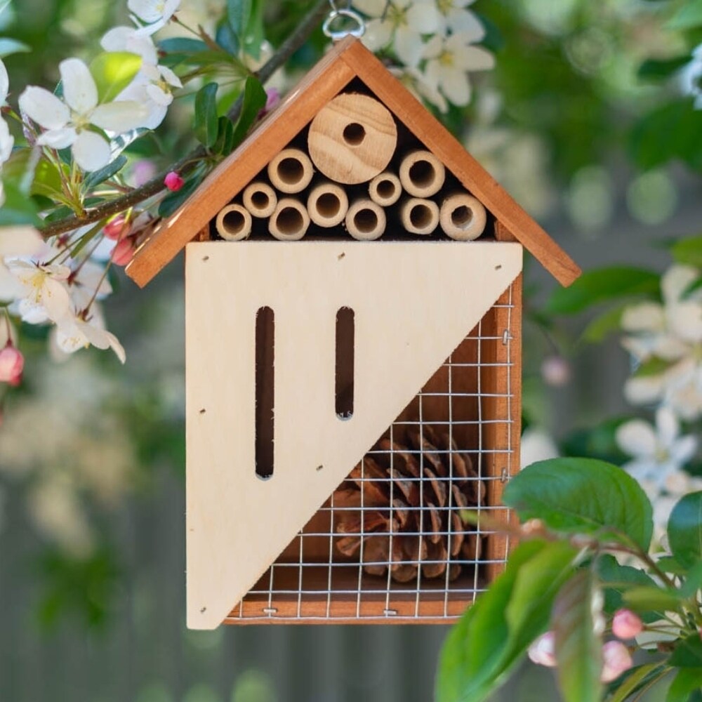 Pollinating Palace Wooden Insect Hotel For Bees Butterflies Ladybugs ...