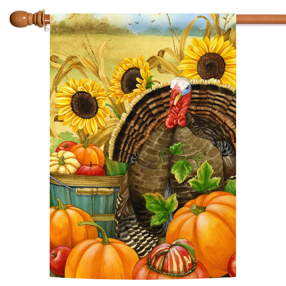Hello Turkey Decorative Thanksgiving Flag | Michaels