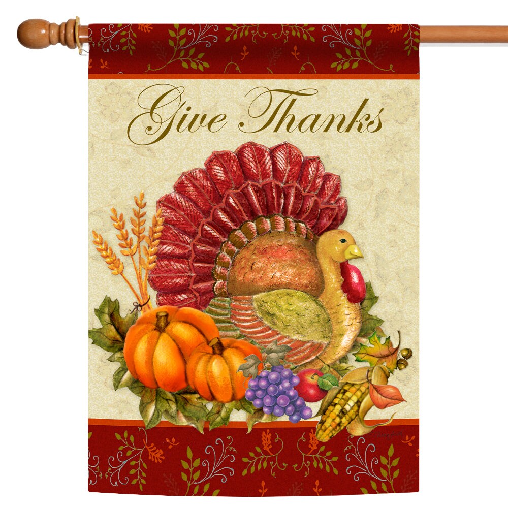 Thankful Turkey Decorative Thanksgiving Flag | Michaels