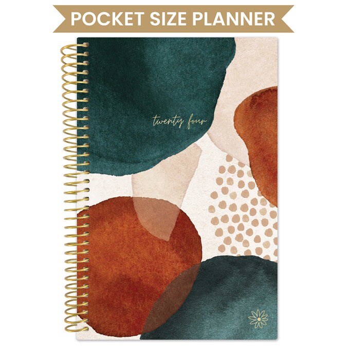 bloom daily planners 2024 Soft Cover Planner, 4" x 6", Earthy Abstract ...