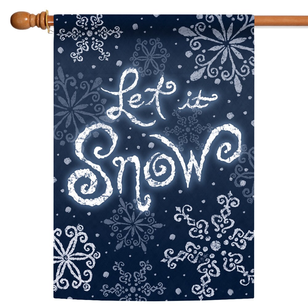 Let It Snow Decorative Winter Double Sided Flag | Michaels