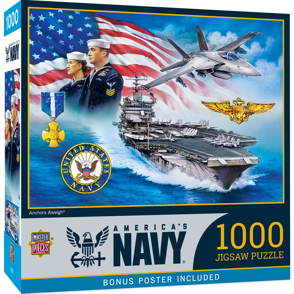 Masterpieces 1000 Piece Jigsaw Puzzle for Adults - U.S Navy - 19.25"x26 ...