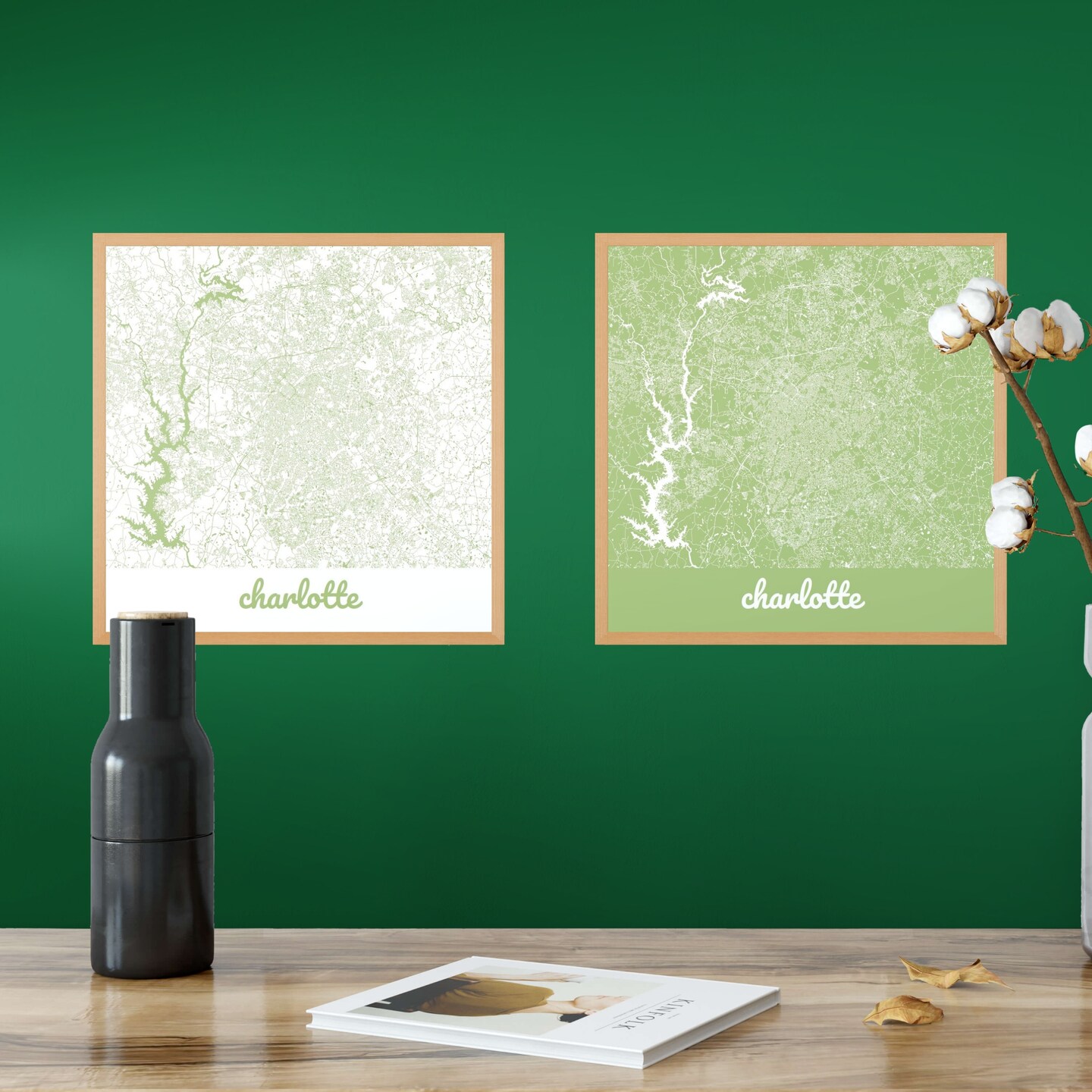 Charlotte North Carolina Custom Map, Charlotte City Map, Charlotte NC Print, Charlotte NC Poster ...