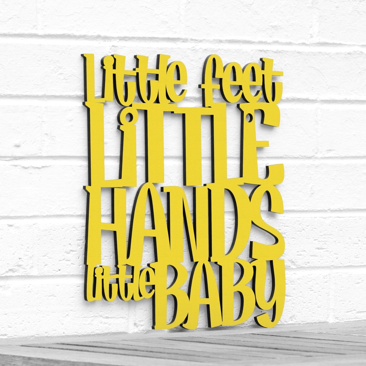 Spunky Fluff Little Feet Little Hands Little Baby Wood | Michaels
