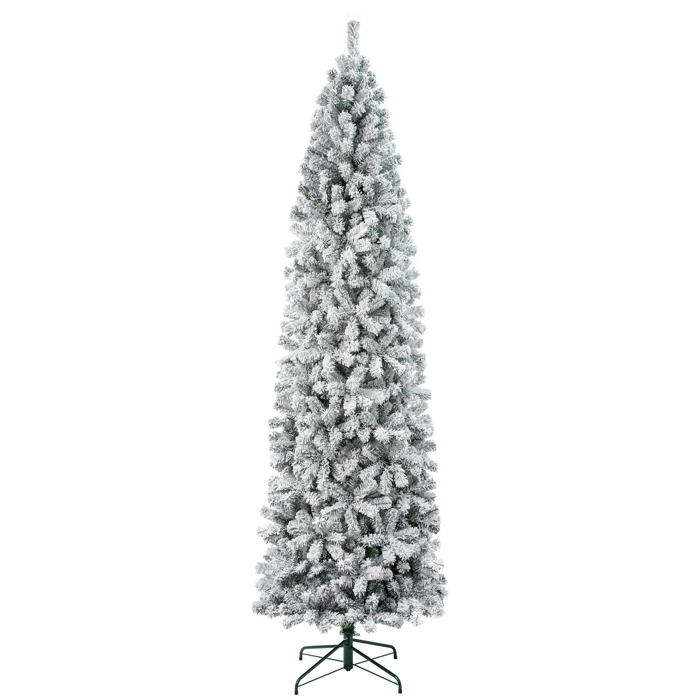 National Tree Company First Traditions Acacia Flocked Tree Slim ...