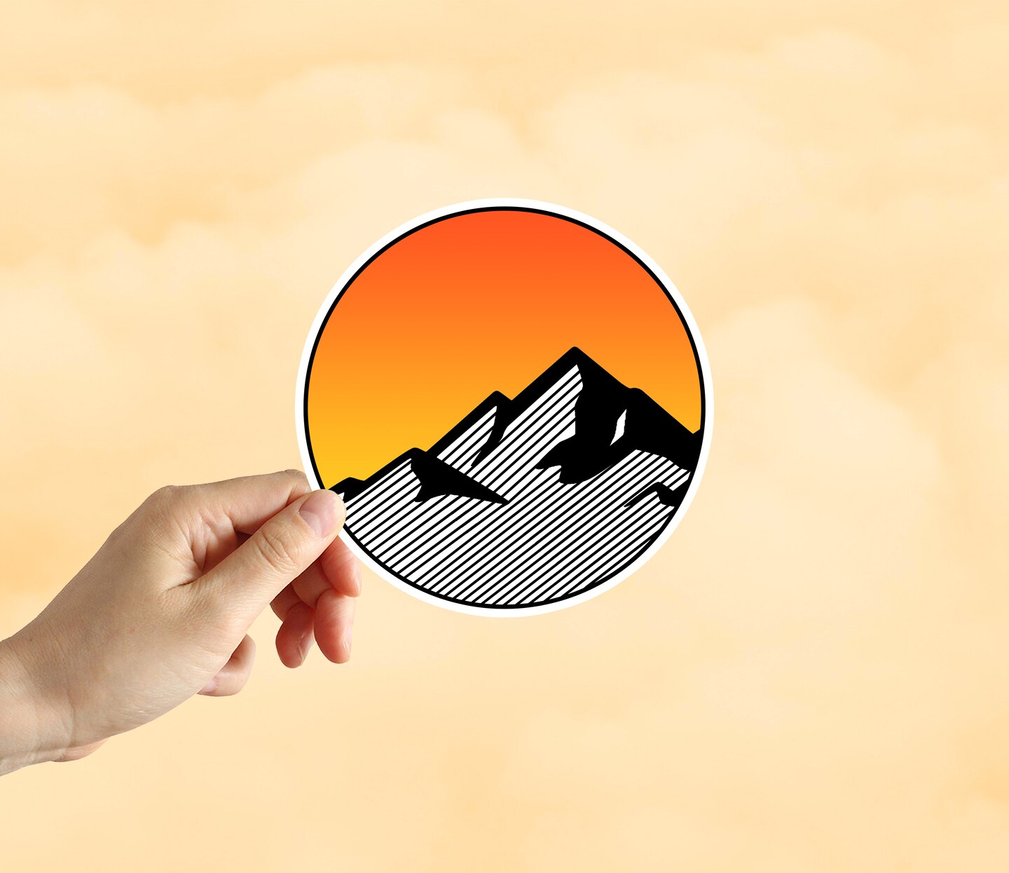 Mountain Range Sticker, Adventure Sticker, Explore Sticker, Water ...