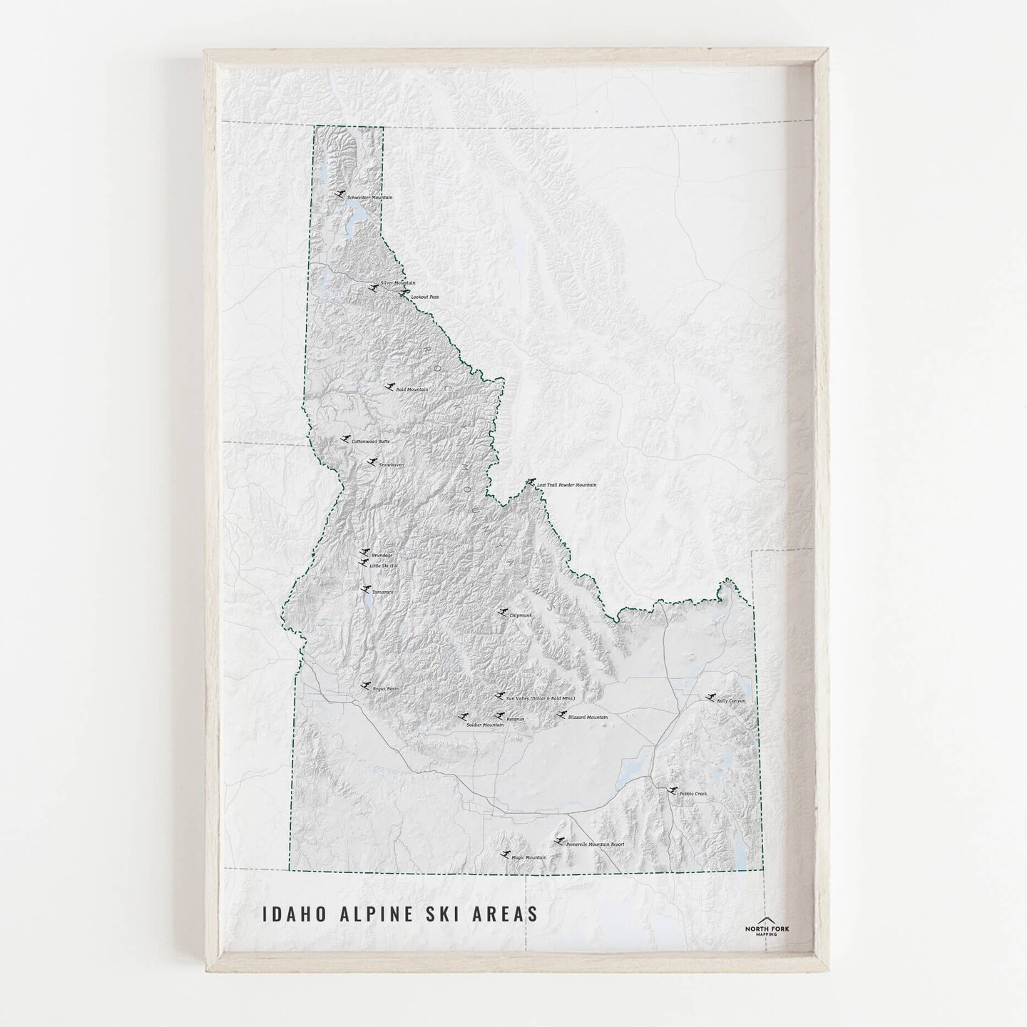 Idaho Ski Map - Bogus Basin, Brundage, Lookout Pass, Pebble Creek ...