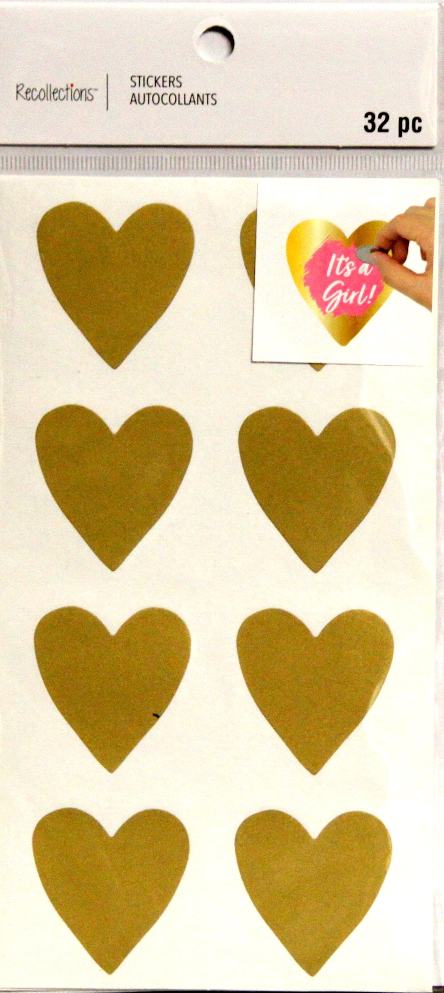 Recollections Gold Hearts Scratch Off Reveal Stickers | Michaels