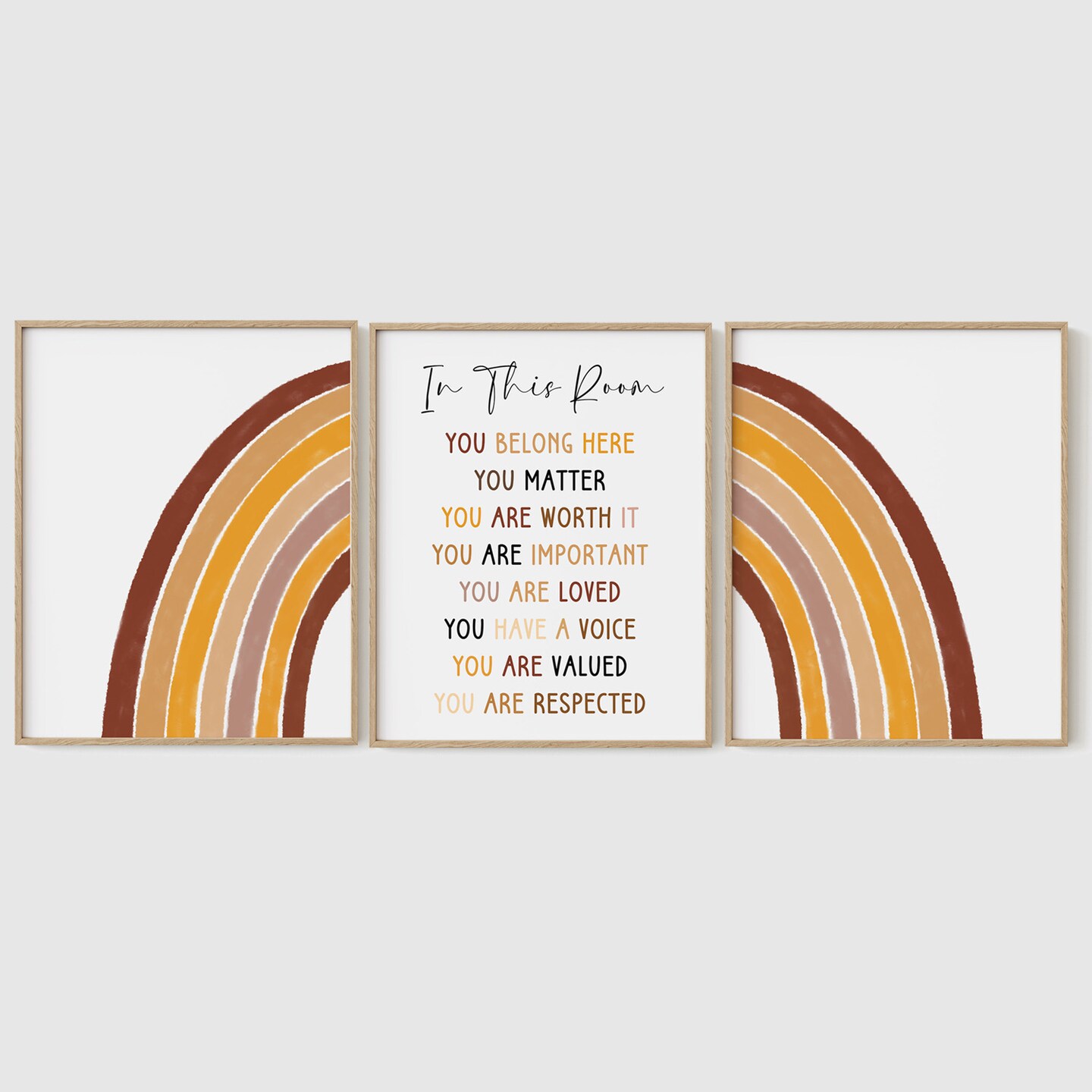 3PCS In This Room Wall Art, Classroom Decor, Office Decor, Boho Rainbow ...