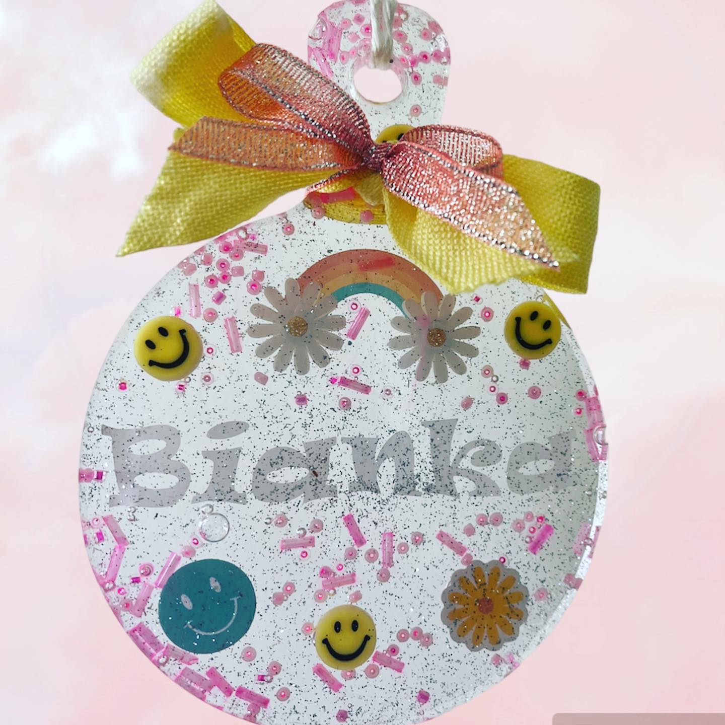 Resin name ornament Door name Christmas name ornament Resin keepsake ...