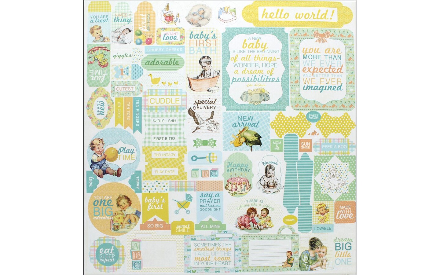 Authentique Beginnings Sticker 12x12 Details | Michaels