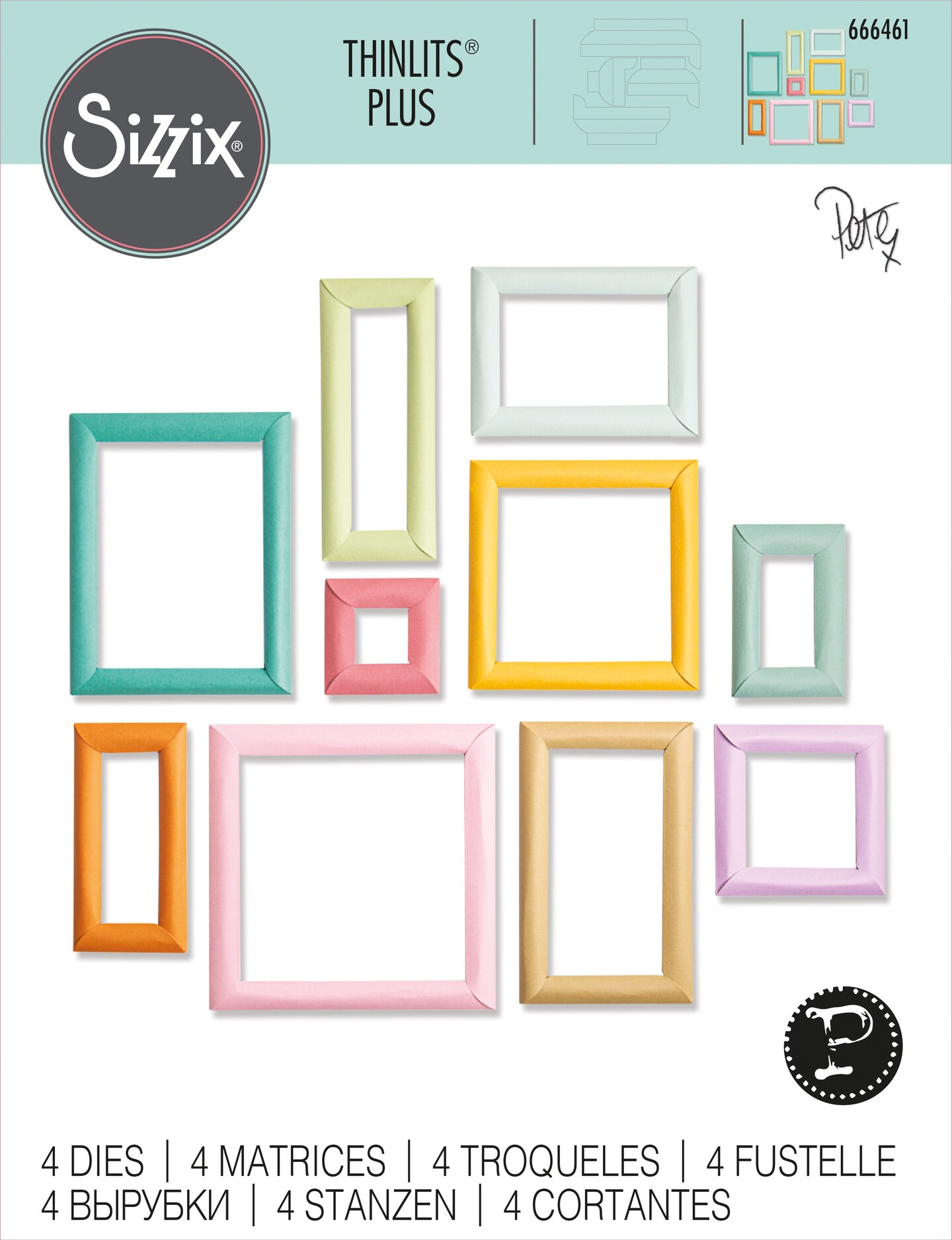 Sizzix Thinlits Dies By Pete Hughes 4/Pkg-Dimensional Multi-Frames | Michaels
