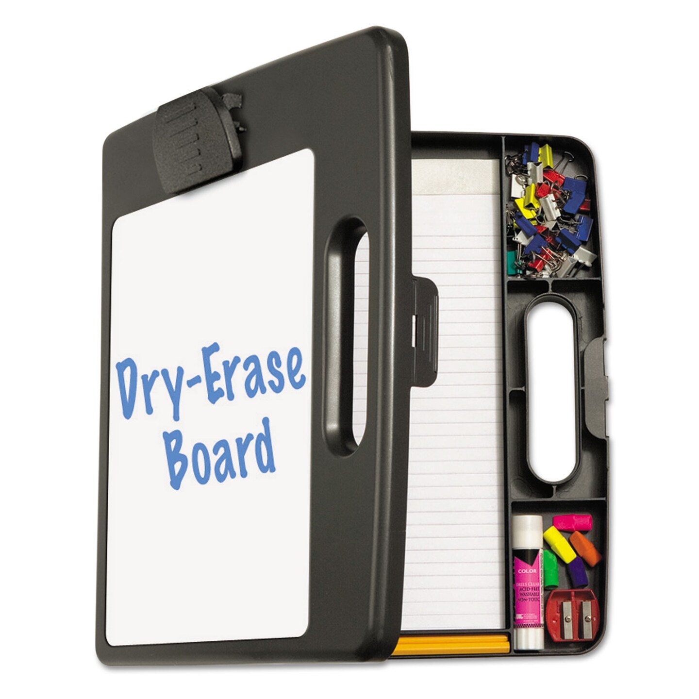 Officemate Portable Dry Erase Clipboard Case, 4 Compartments, 1/2 ...